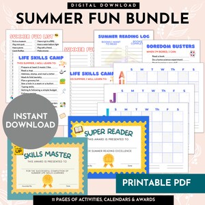 Summer Fun Bundle of Activities for Kids - Etsy