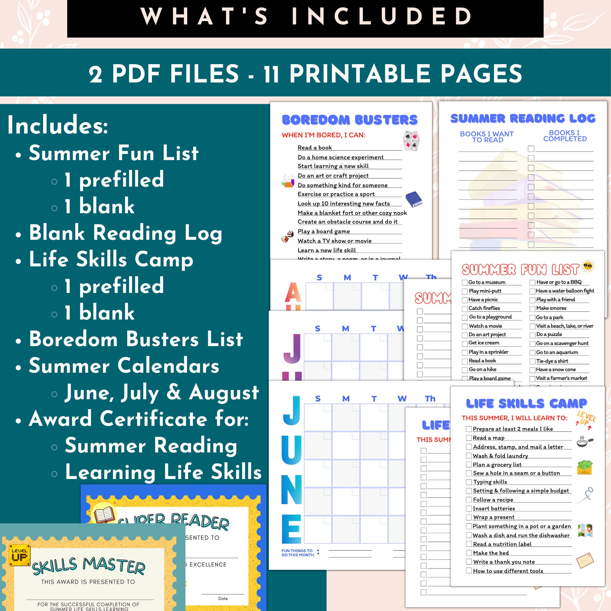 Summer Fun Bundle of Activities for Kids - Etsy