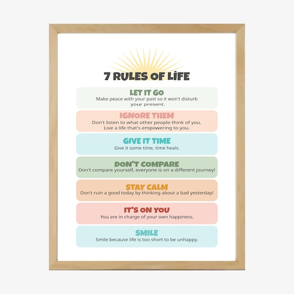 Rules of Life - Etsy