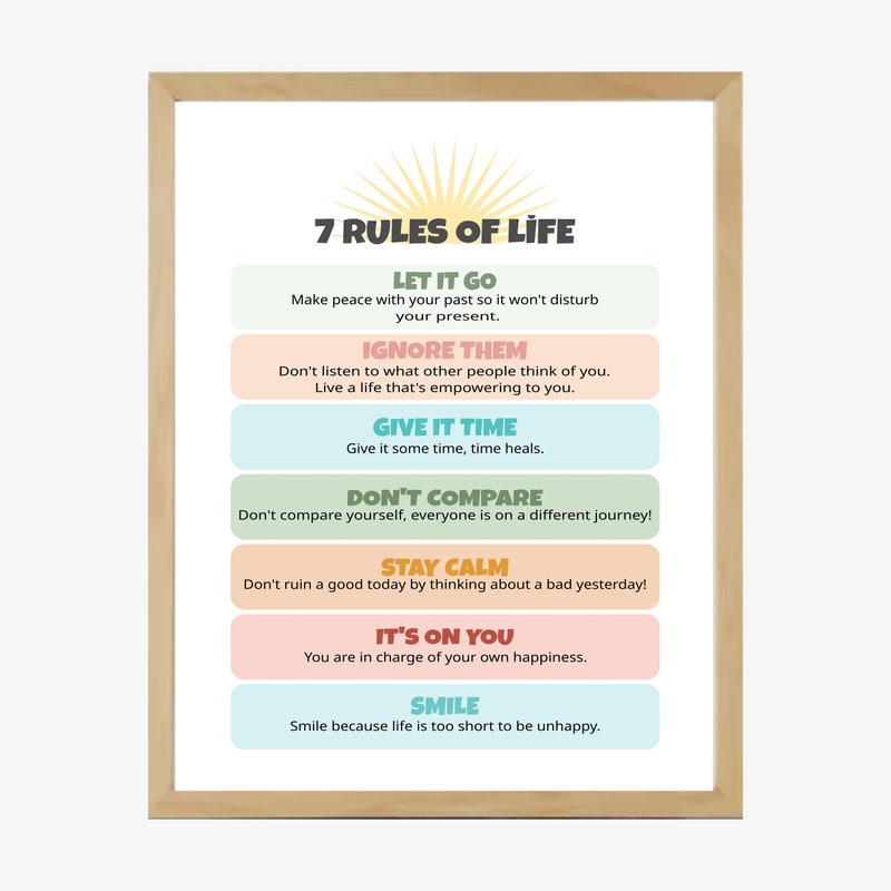 Rules of Life - Etsy
