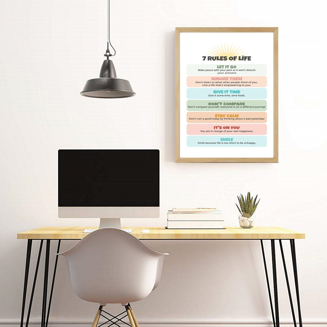 7 Rules of Life Poster, Daily Affirmations Wall Art (digital Download ...