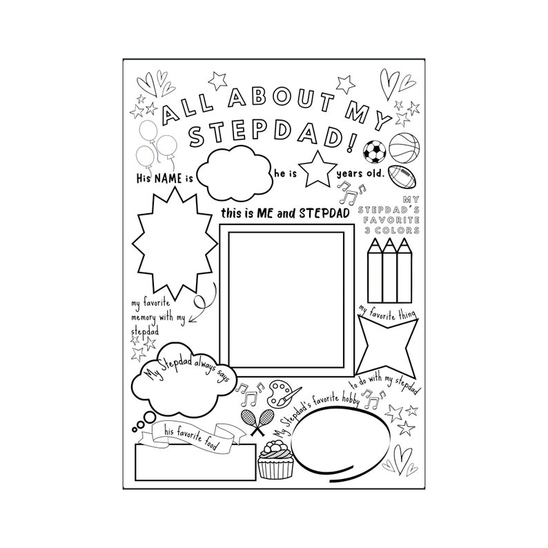 Step Dad Father’s Day Gift From Kids, Stepped up Dad Poster, Father’s ...