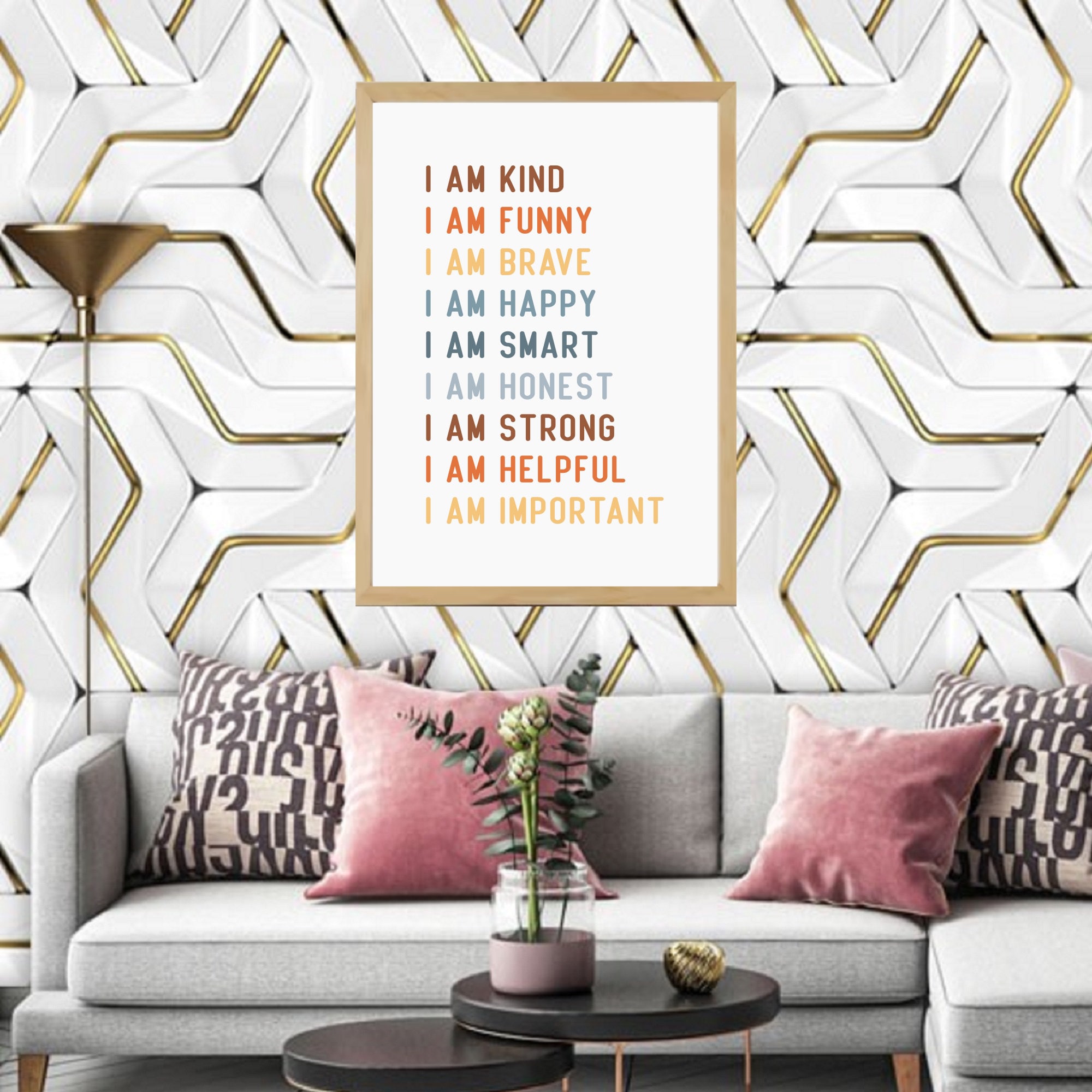 Affirmations for Kids, Classroom Posters, I Am Kind Brave Strong Smart ...