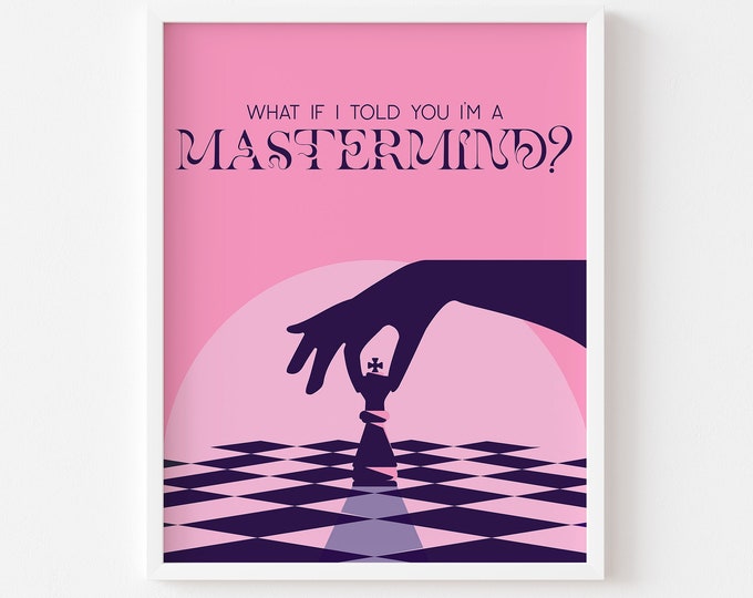 What If I Told You I'm a Mastermind Print, Taylor Swift Poster ...