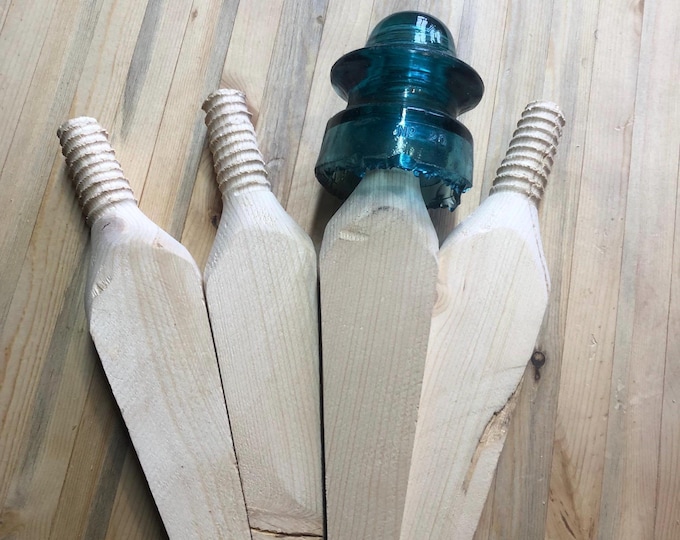 Wood Insulator Pins Pegs / Wooden Mounts for Glass Insulators - Lot of ...