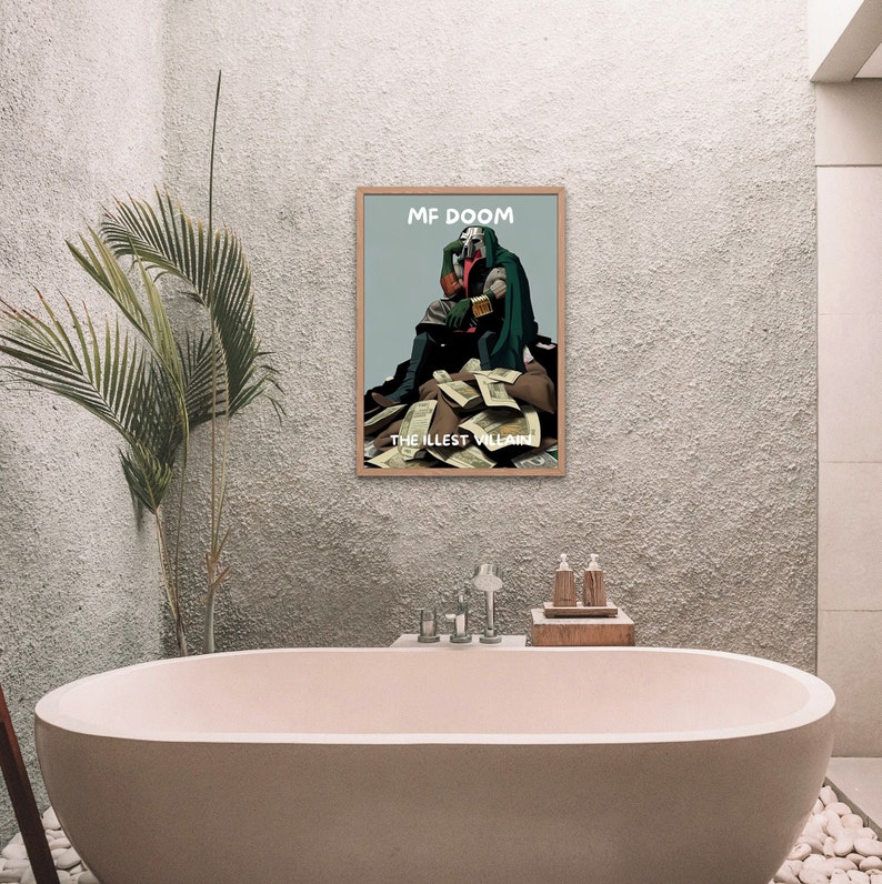 Modern Wall Art MF Doom Print Comic Book Rapper Print Bedroom Art Rap ...