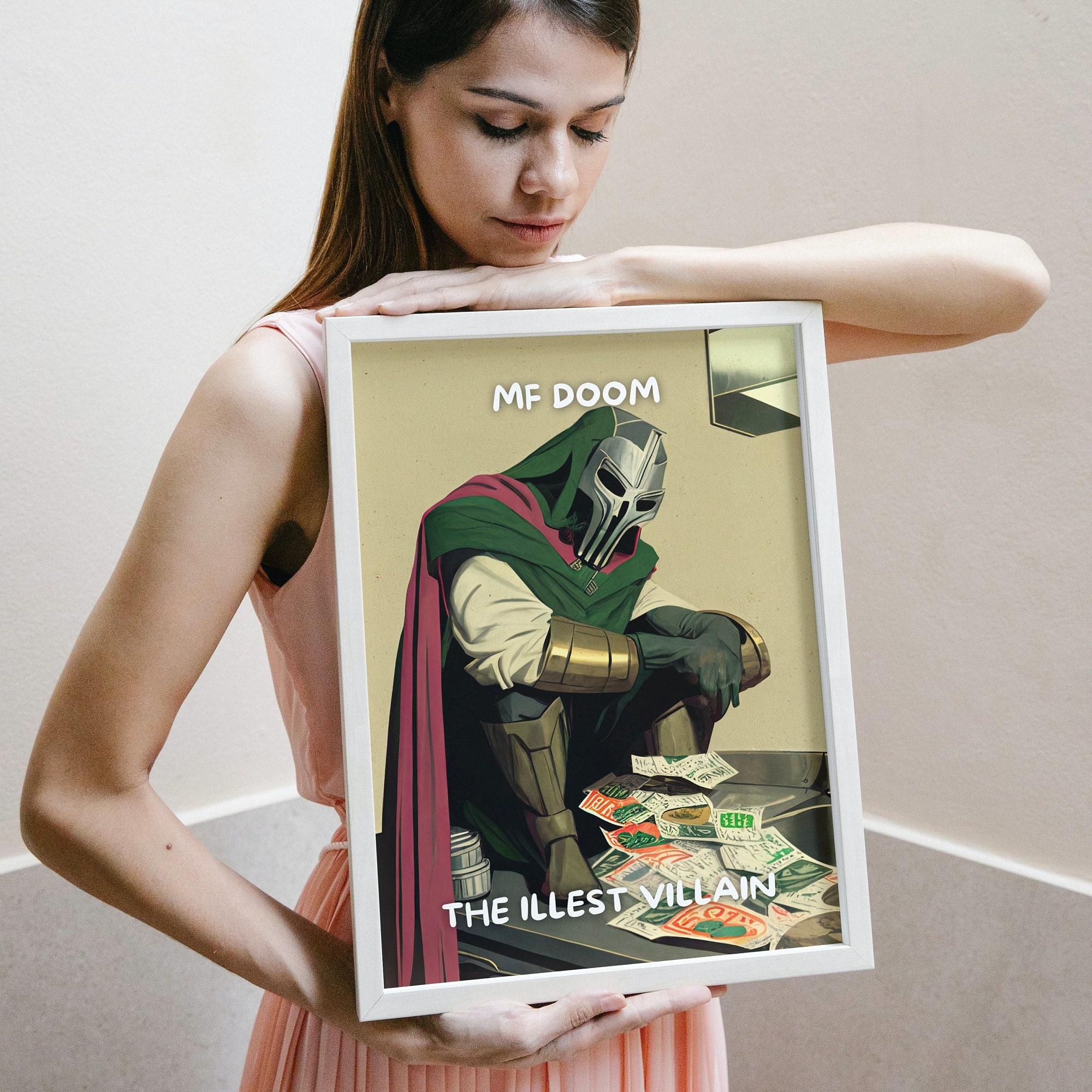 Modern Wall Art MF Doom Print Comic Book Rapper Print Bedroom Art Rap ...