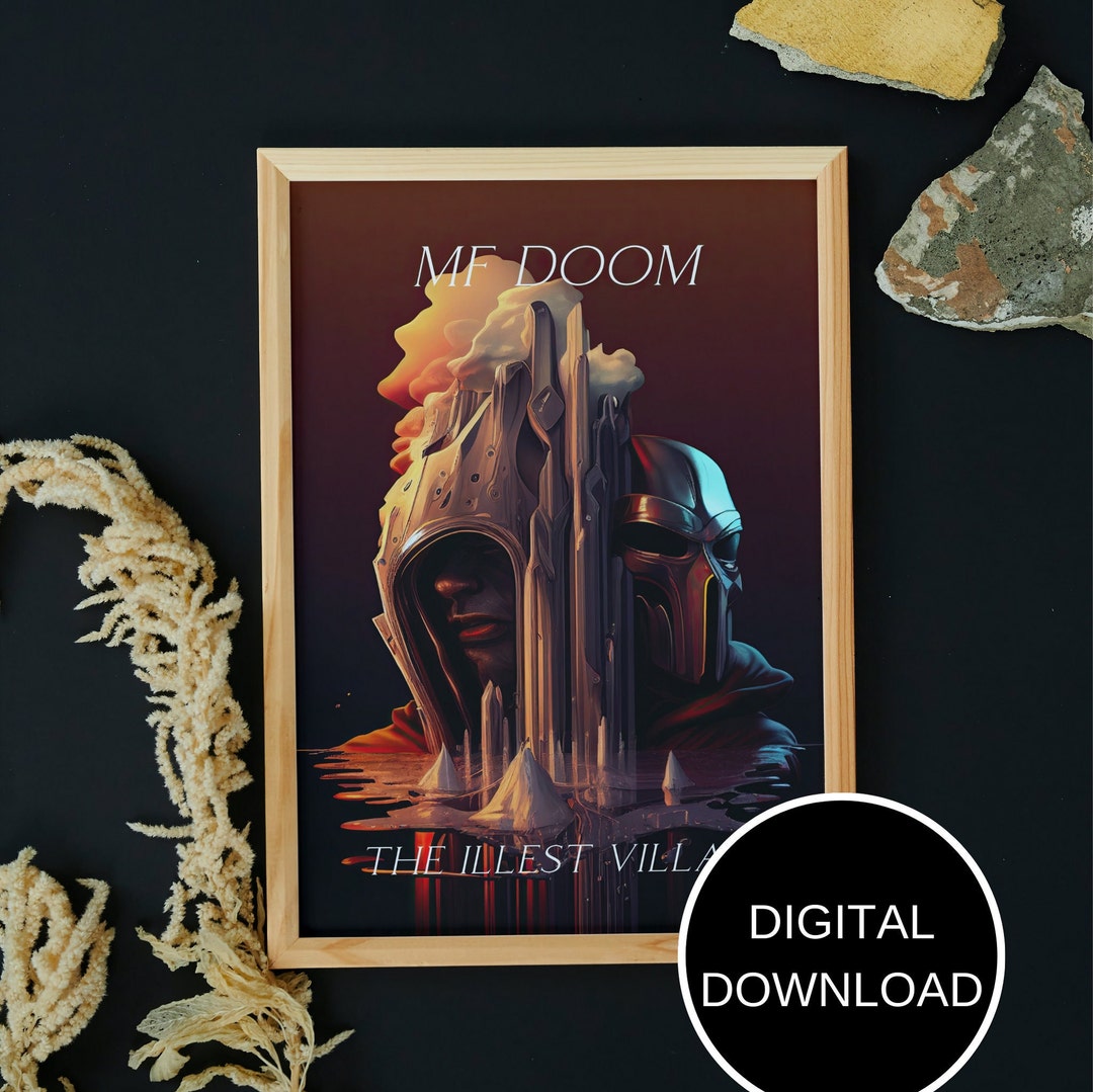 Modern Wall Art MF Doom Print Unique Abstract Rapper Print Bedroom Wall ...