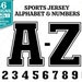 Sports Jersey Alphabets and Numbers Bundle | Sports Alphabet SVG ...