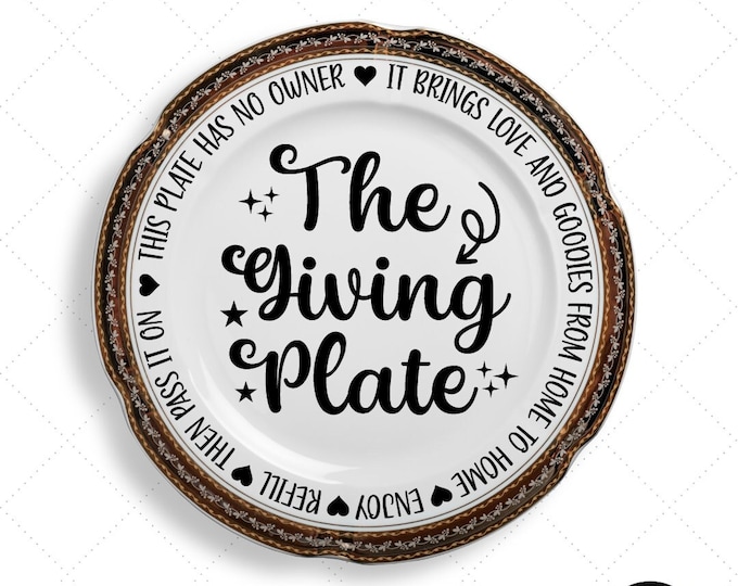 The Giving Plate Cookie Plate SVG for DIY Gift Giving SVG - Etsy