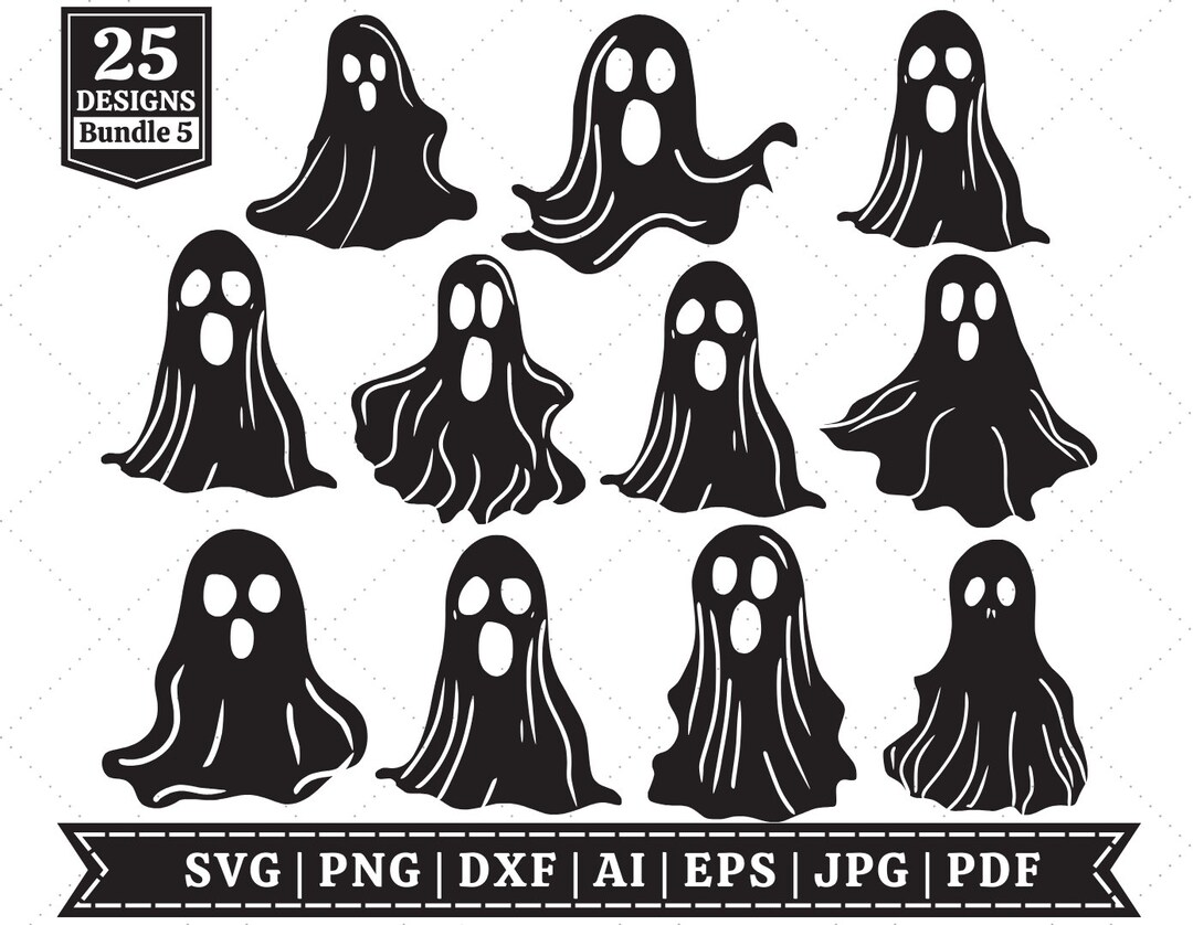 Ghost SVG Bundle | Halloween SVG Bundle | Cute Ghost SVG | Ghost Svg ...