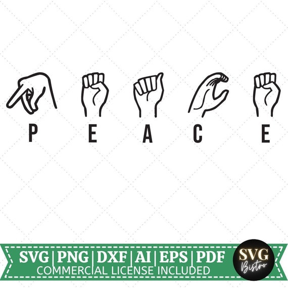 Peace Sign Language SVG Peace SVG Peace Day Svg World - Etsy