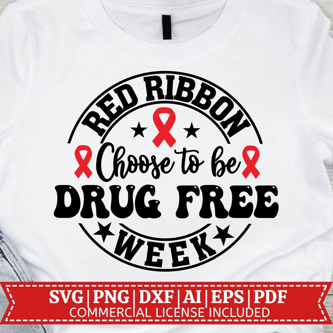 Choose to Be Drug Free | Red Ribbon Week SVG | No to Drugs | Drug Free ...