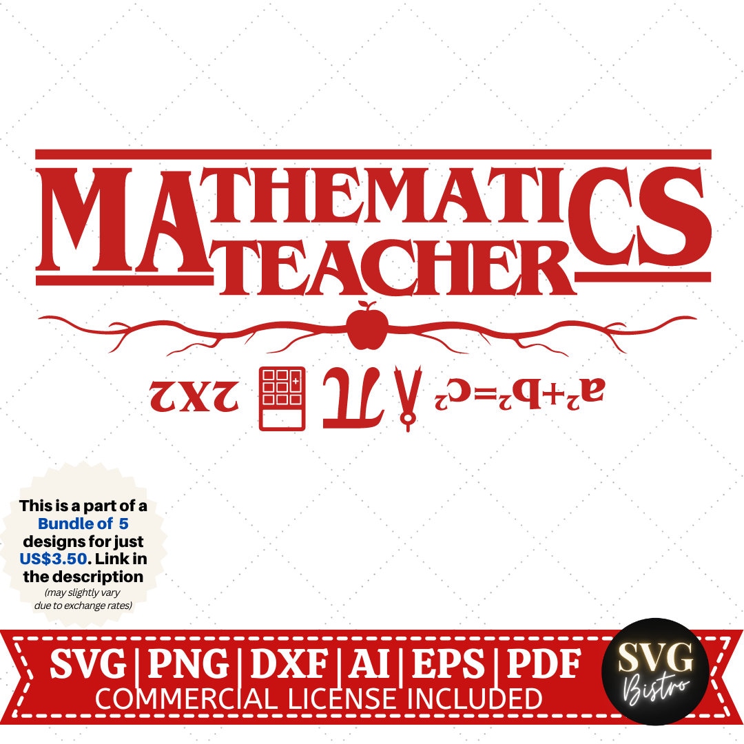 Math Teacher SVG Teaching Things SVG Teacher Shirt SVG - Etsy