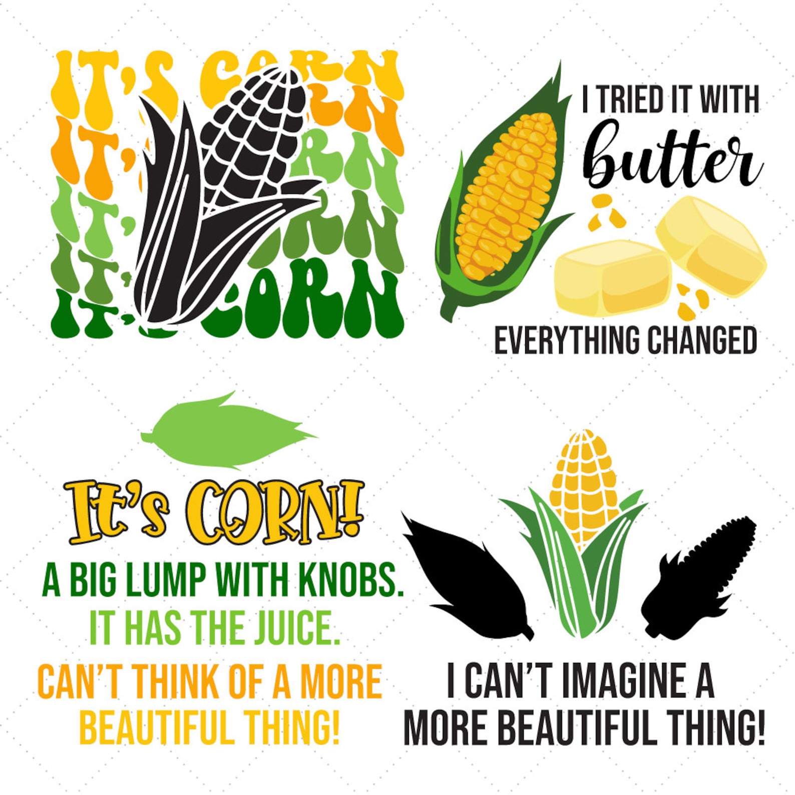 It's Corn SVG Bundle Layered SVG Funny Corn Meme SVG - Etsy