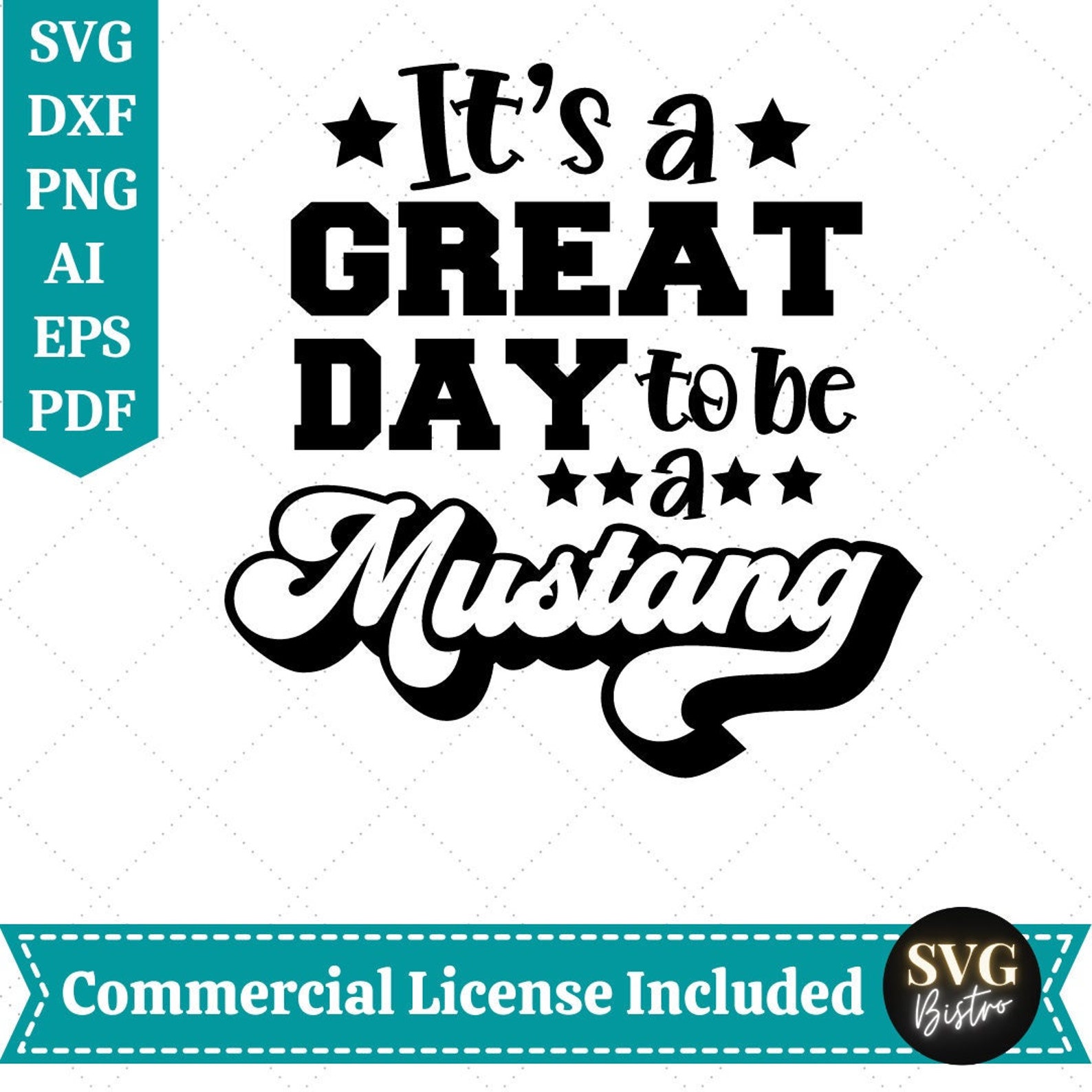 Mustangs SVG School Spirit Mustangs Retro Design Mustang - Etsy