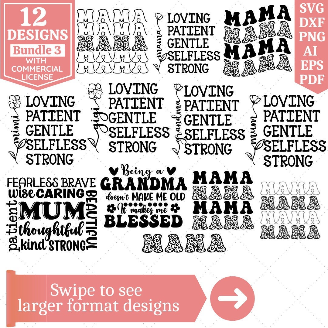Mama SVG Bundle | Mother's Day SVG Bundle | Mom Life | Retro Mom Svg ...