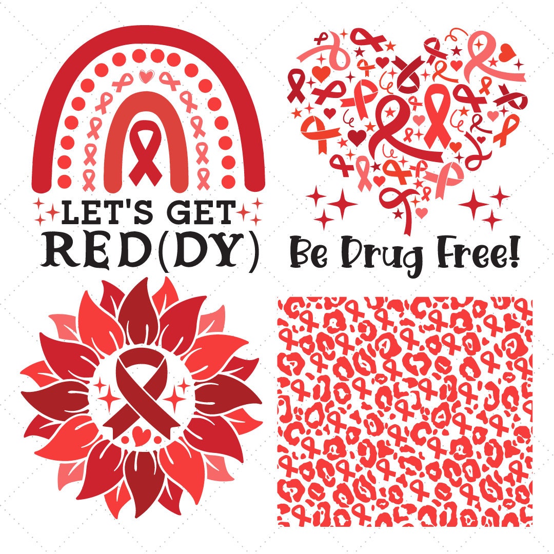Red Ribbon Week SVG Bundle No to Drugs SVG Drug Free SVG - Etsy