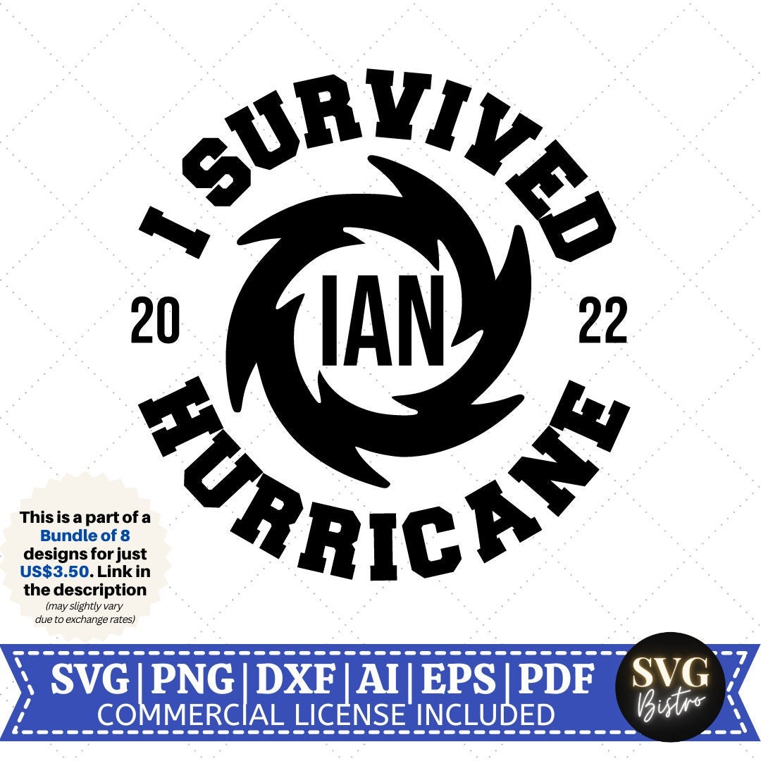 Hurricane Ian SVG | Hurricane SVG | I Survived SVG | Hurricane Shirt ...
