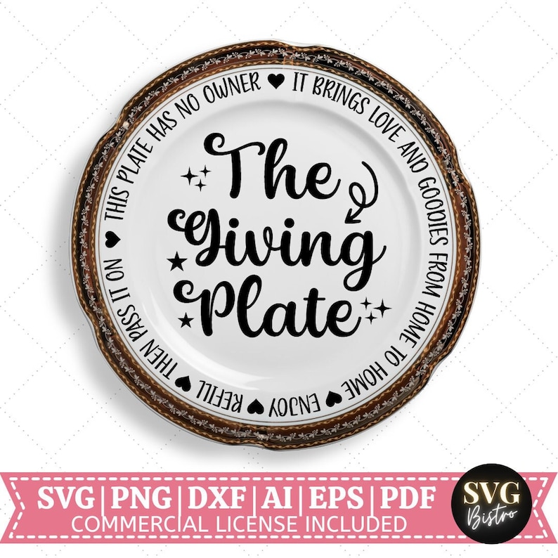 The Giving Plate SVG | Thanksgiving SVG | Christmas SVG | Sharing Plate ...