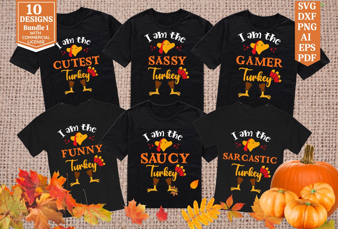Thanksgiving Family Shirt SVG Bundle | Thanksgiving SVG | Thanksgiving ...