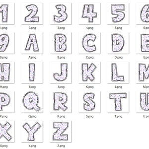 Easter Doodle Alphabet Bundle, Letters With Clipart PNG Letters ...