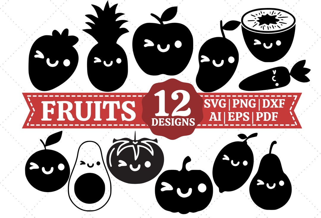 Fruits SVG Bundle | Fruits SVG | Fruits Clipart | Apple SVG | Carrots ...