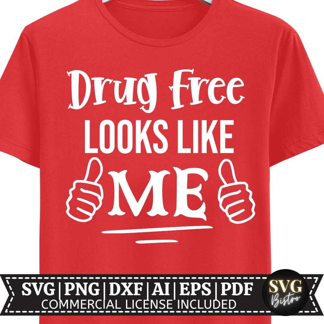 Drug Free Like Me SVG Red Ribbon Week SVG No to Drugs SVG - Etsy