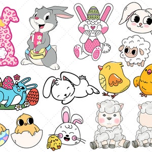 Easter Doodle Alphabet Bundle, Letters With Clipart PNG Letters ...