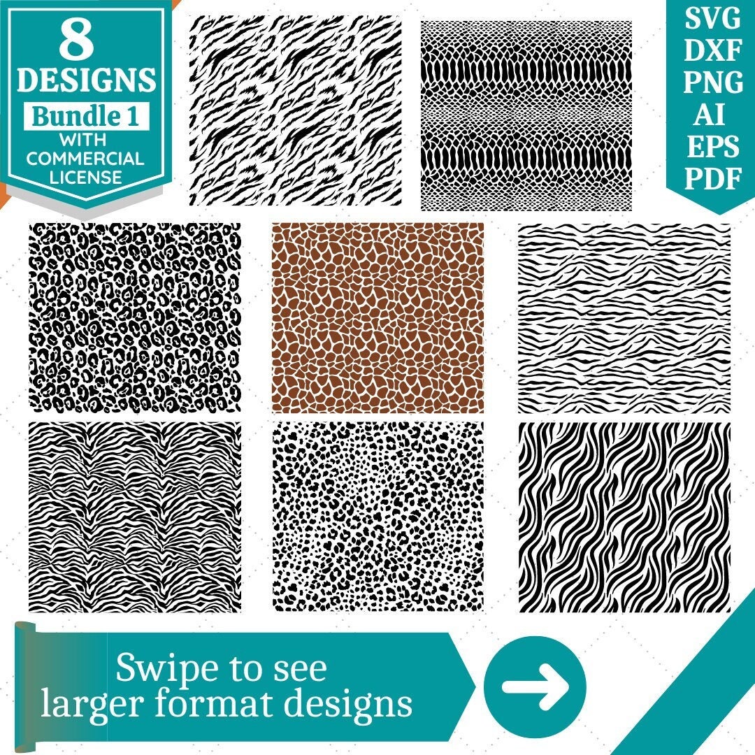 Animal Prints SVG Bundle | Animal Patterns SVG | Leopard SVG | Cheetah ...