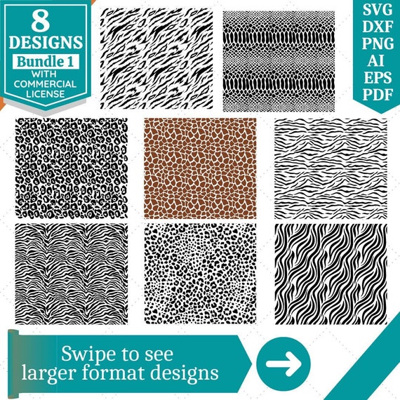 Animal Prints SVG Bundle Animal Patterns SVG Leopard SVG - Etsy