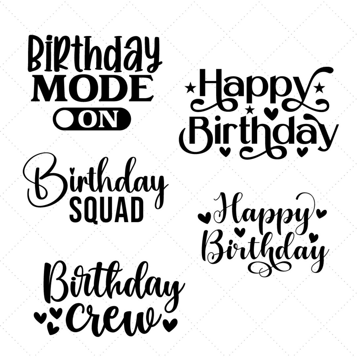 Birthday SVG Bundle Happy Birthday SVG Birthday Queen SVG - Etsy