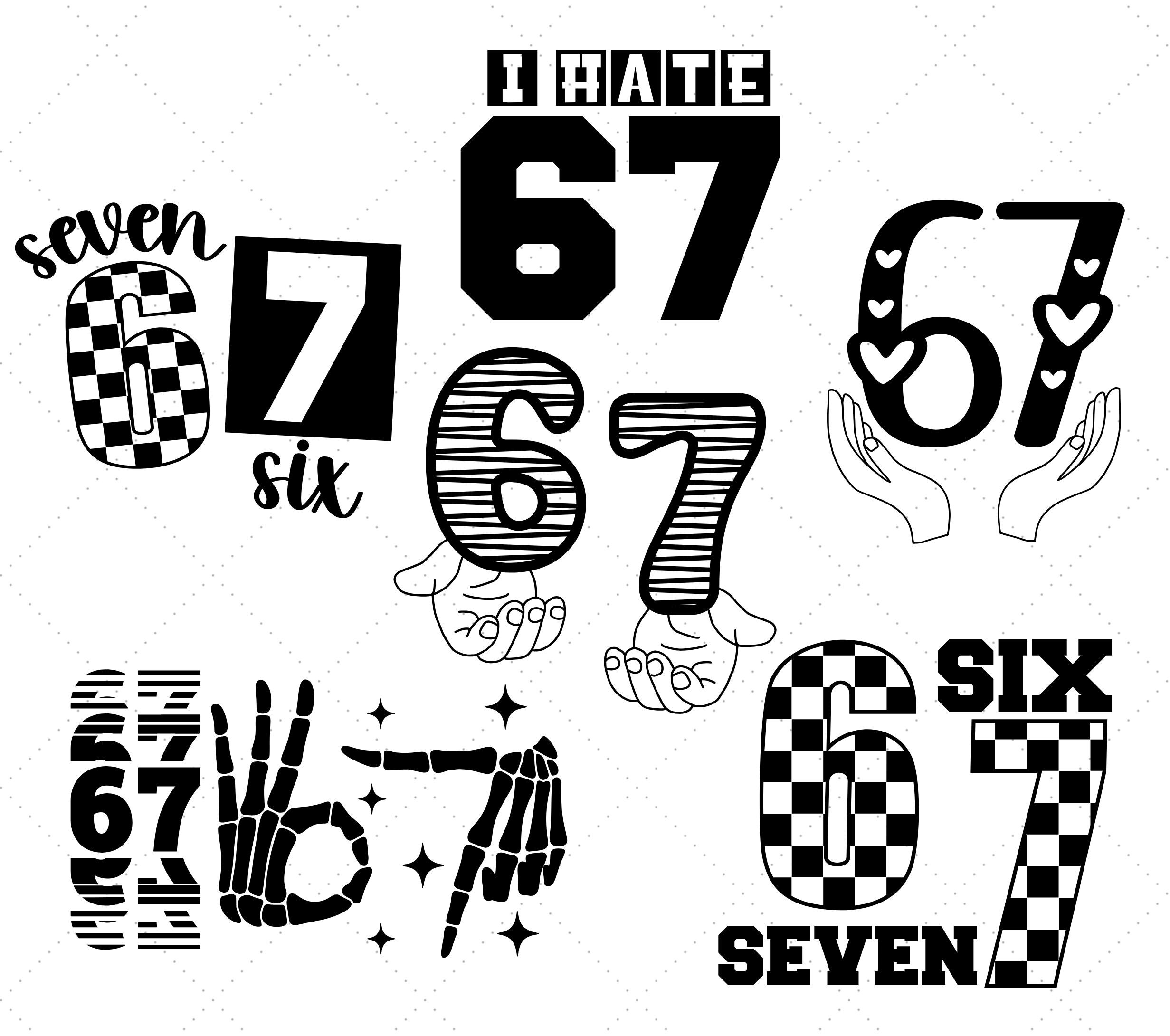 6 7 Meme Funny Hands SVG Bundle, Cricut Silhouette (digital Download ...