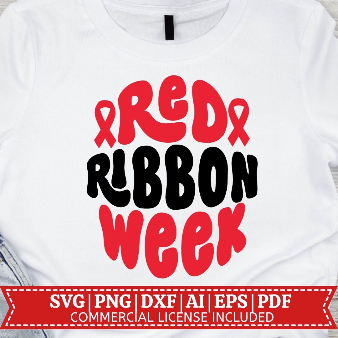 Red Ribbon Week SVG No to Drugs Drug Free anti-drug Svg Cricut Cut File ...