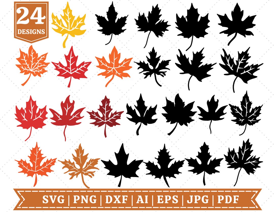 Fall Leaves SVG Bundle | Fall Leaves Silhouette SVG Bundle | Fall SVG ...