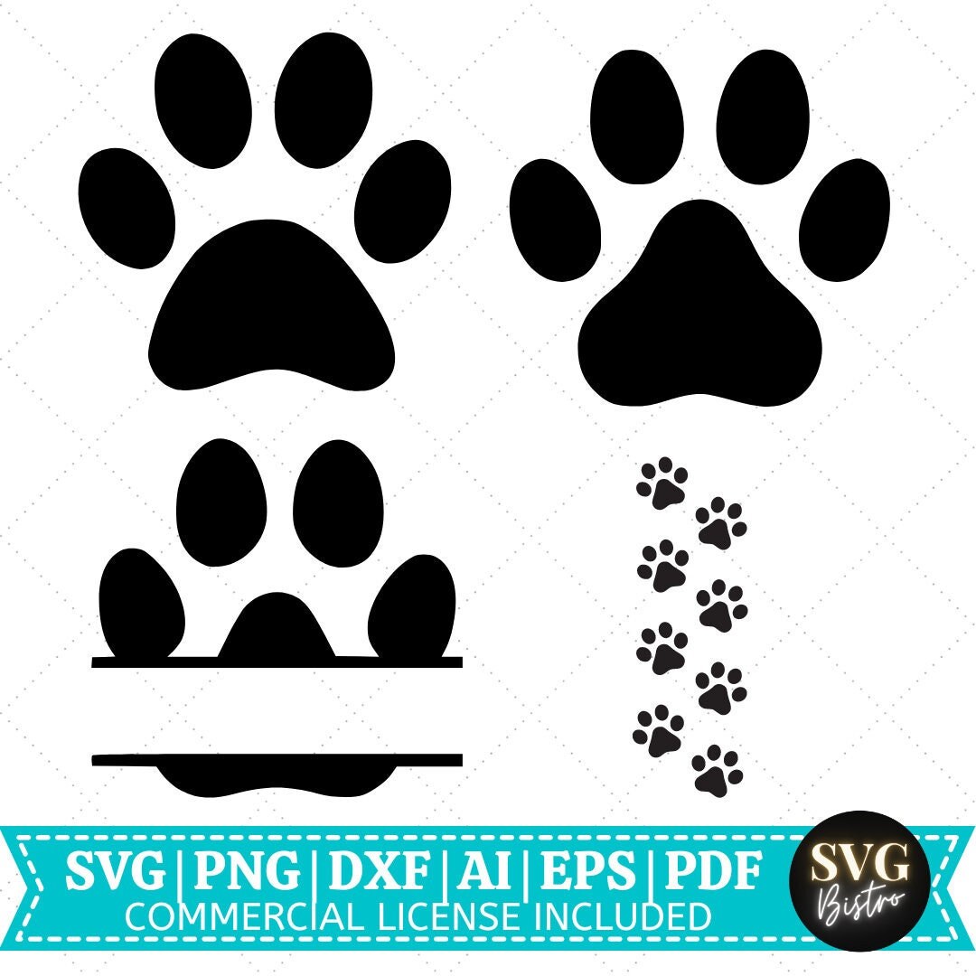Paw Prints Mini Bundle SVG Dog Lover SVG Dog Mom SVG Paw - Etsy