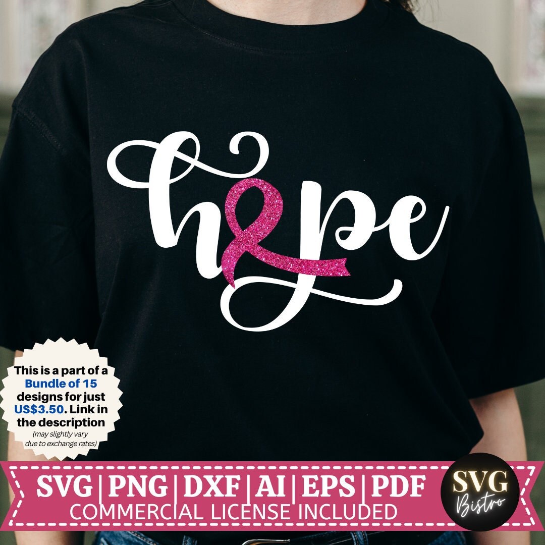 Hope SVG | Cancer Awareness SVG | Strong Svg | Fight Cancer Svg ...