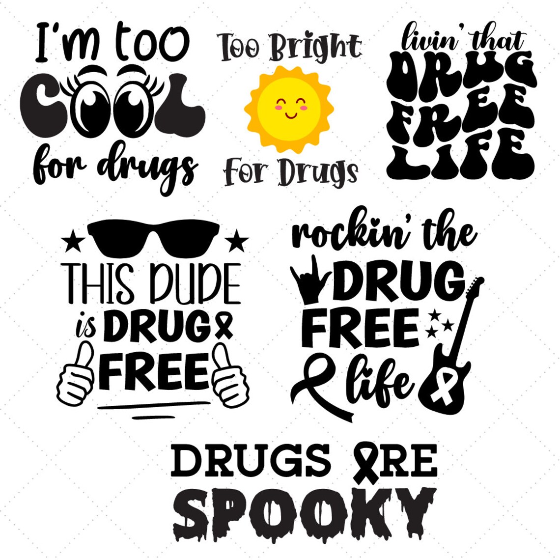 Red Ribbon Week SVG Bundle | No to Drugs SVG | Drug Free SVG | Anti ...