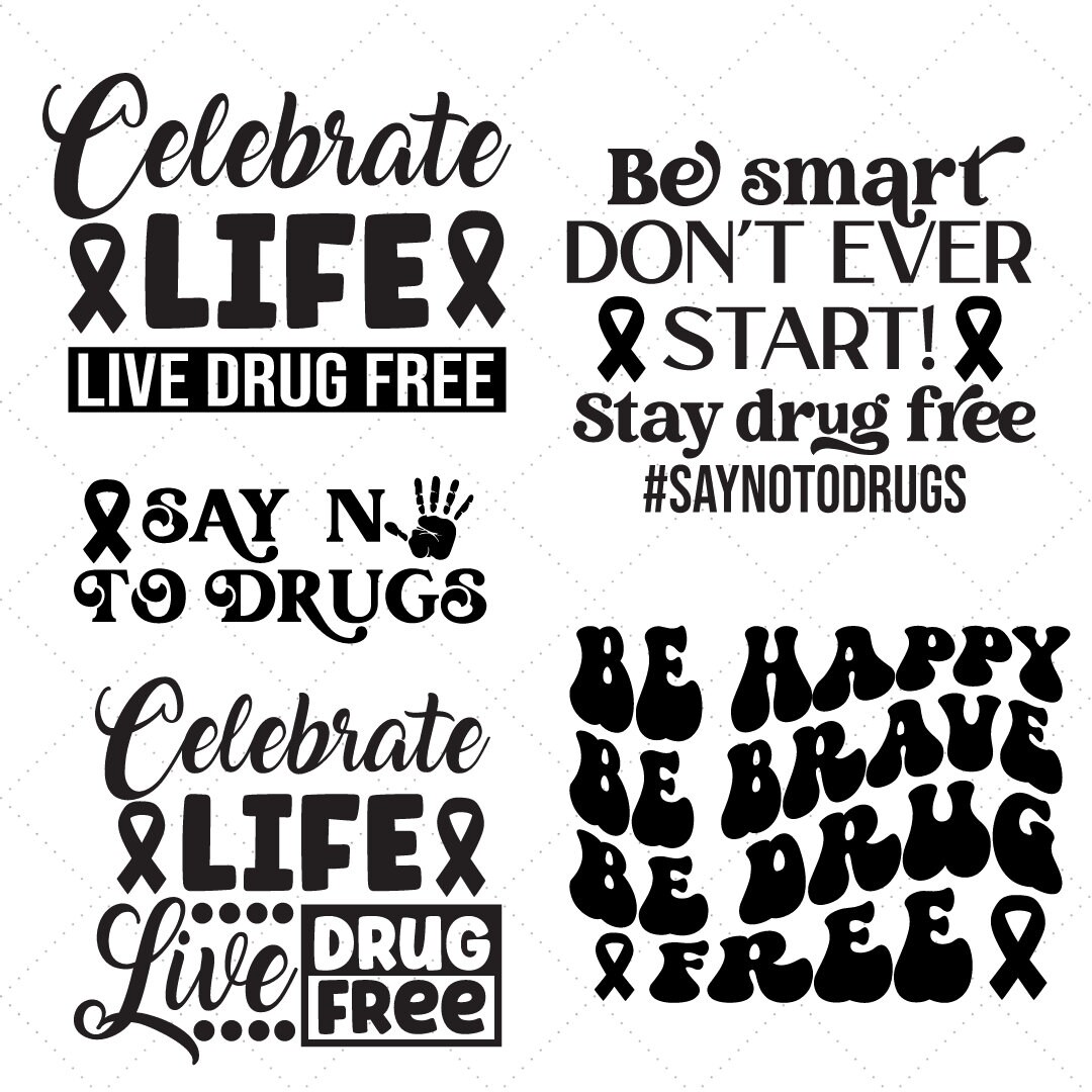 Red Ribbon Week SVG Bundle No to Drugs SVG Drug Free SVG - Etsy