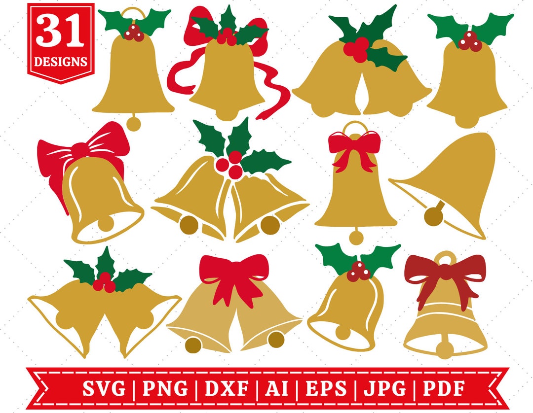 Christmas Bells SVG Bundle | Christmas Decor SVG Bundle | Cricut Cut ...