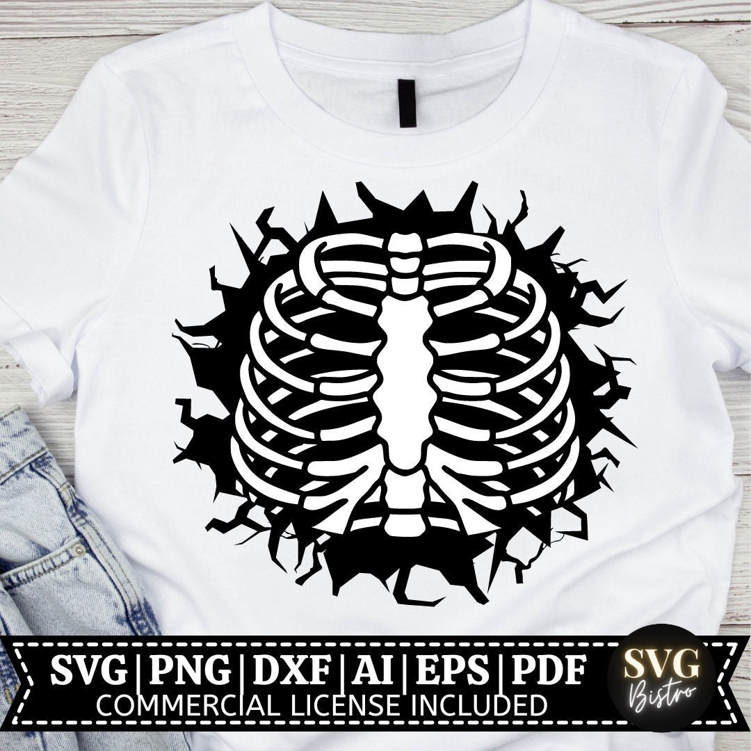 Rib Cage SVG | Skeleton SVG | Halloween SVG | Ghost Svg| Halloween ...
