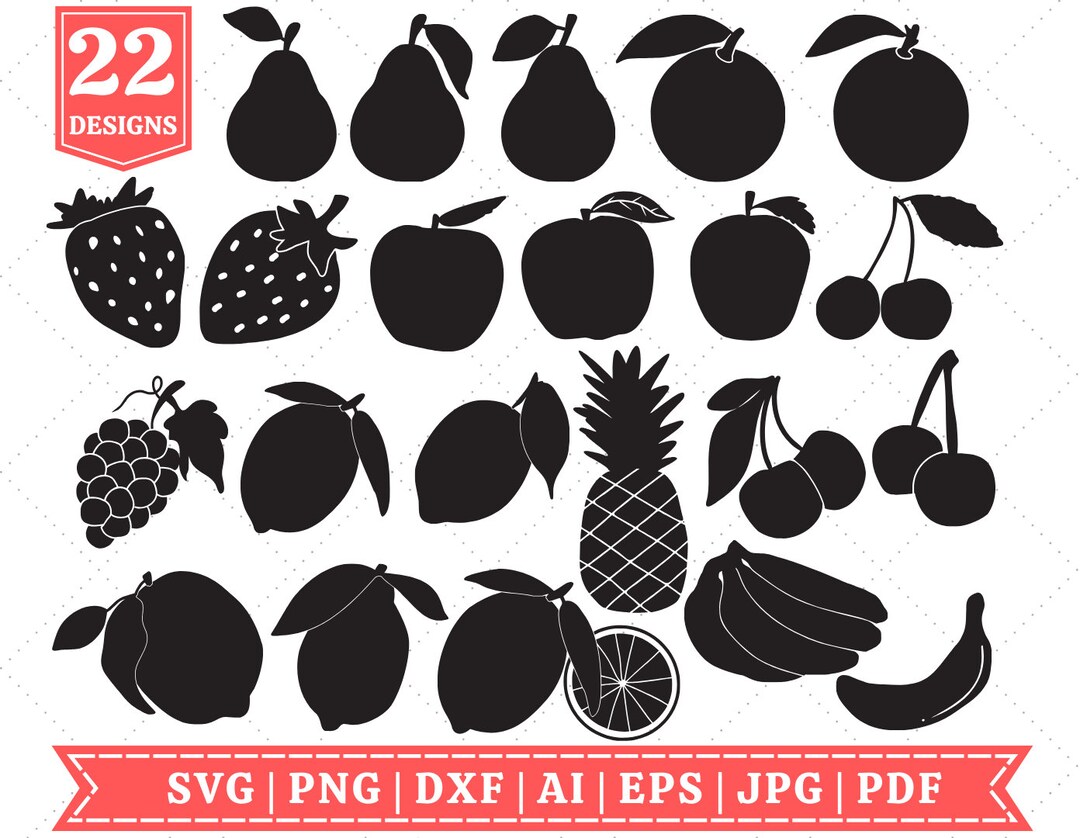 Fruits SVG Bundle | Fruits SVG | Fruits Clipart | Apple SVG | Carrots ...