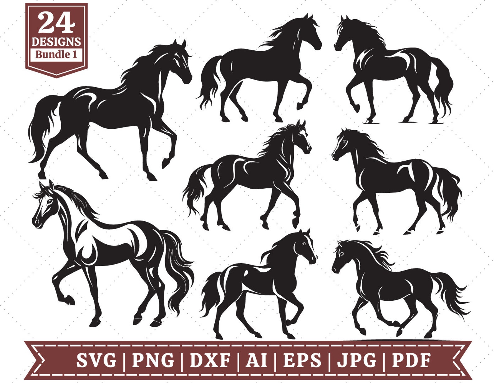 Pferd SVG Bundle | Pferd Silhouette SVG | Pferd SVG | Pferdeliebhaber ...