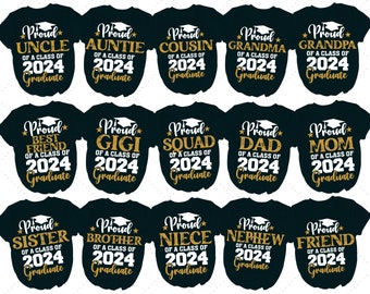 Proud Graduate Family 2024 Svg Bundle, Proud Graduate Family Svg ...