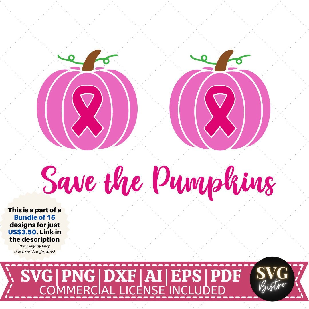 Save the Pumpkins SVG | Cancer Awareness SVG | Strong Svg| Breast ...