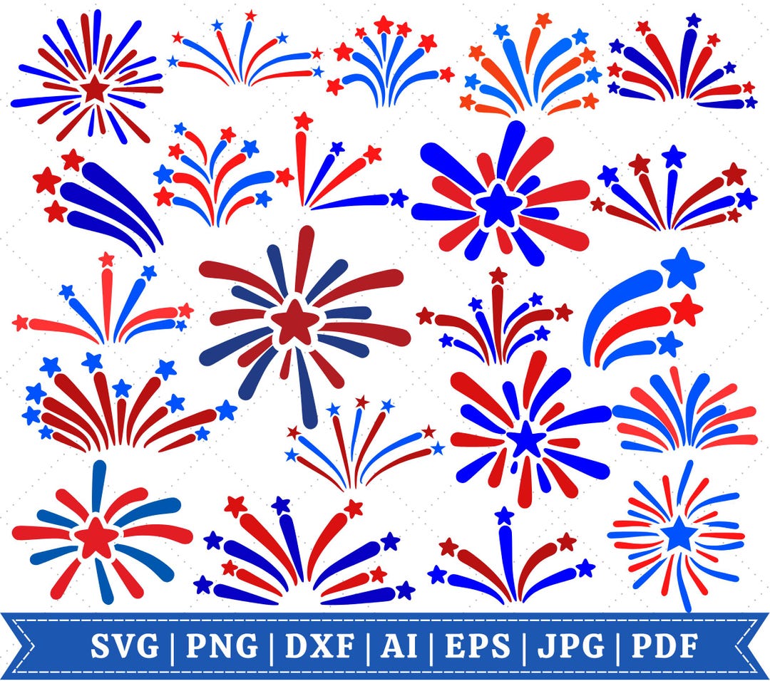 Fireworks SVG Bundle, Firecracker SVG, 4th Ofjuly Firework Bundle, USA ...