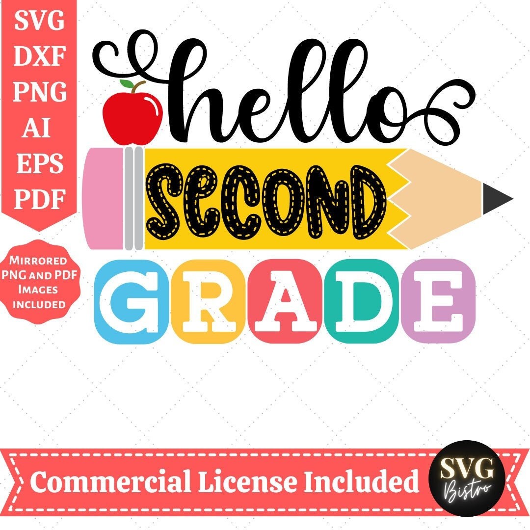 Second Grade SVG | Back to School SVG | School Shirt Svg | Kid Shirt ...