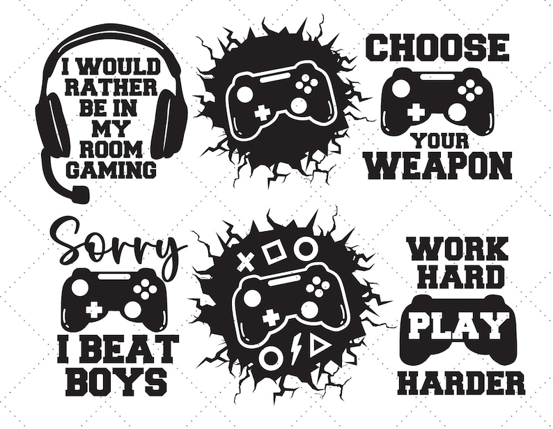 Gamer SVG Bundle Funny Gamer SVG Gamer Svg Video Games - Etsy