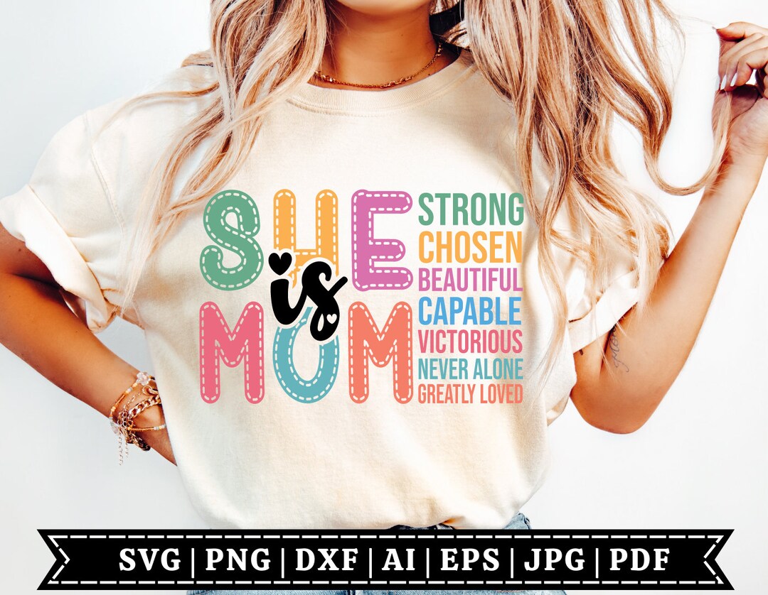 She is Mom SVG, Retro Mother SVG, Blessed Mom Svg, Mom Shirt, Mom Life ...