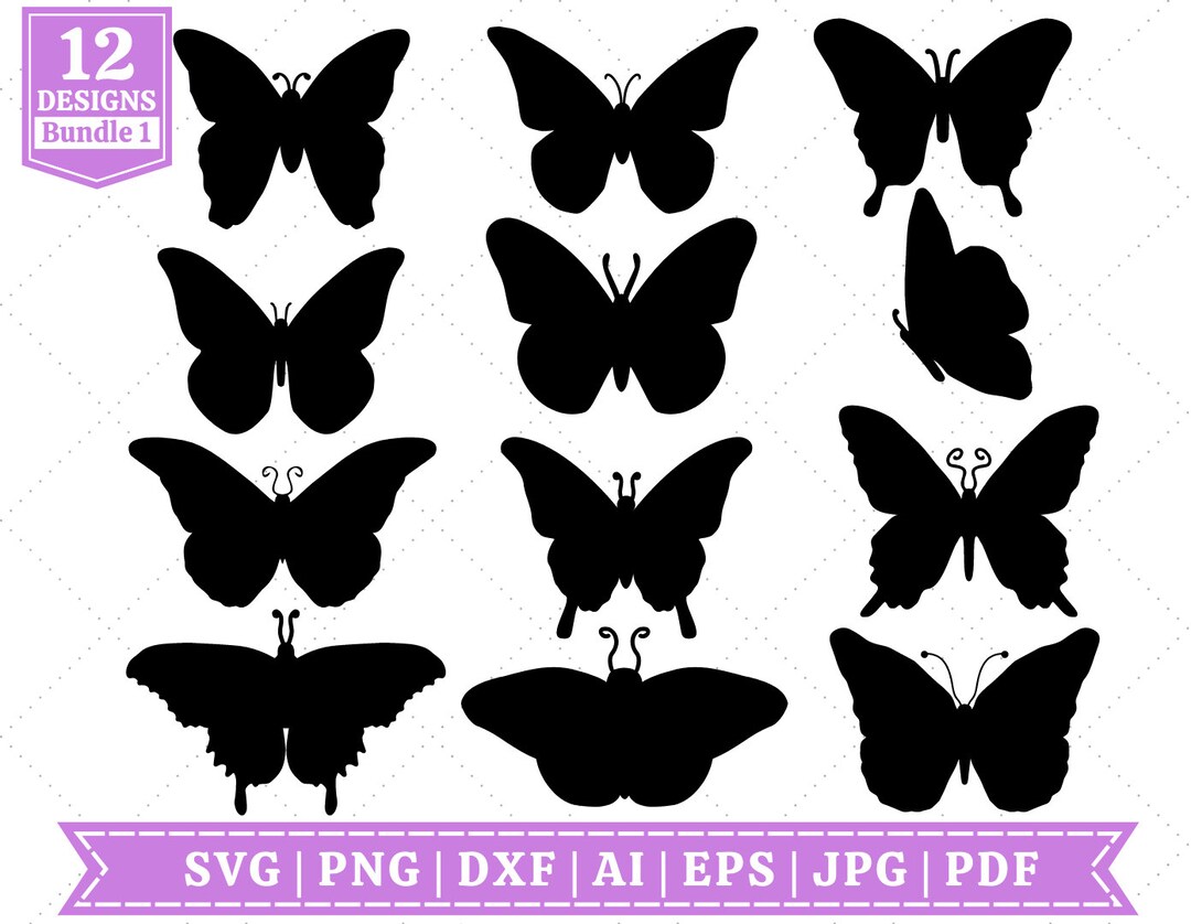 Butterfly SVG Bundle | Butterfly Silhouette SVG Bundle | Monarch ...